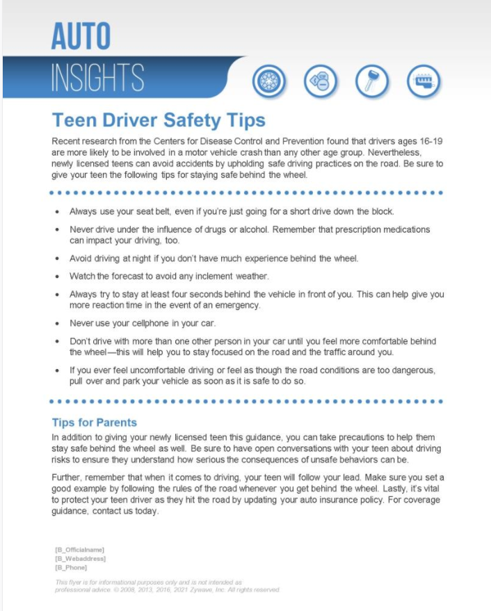 Auto Insights: Teen Driver Safety Tips - SCS Agency Insurance